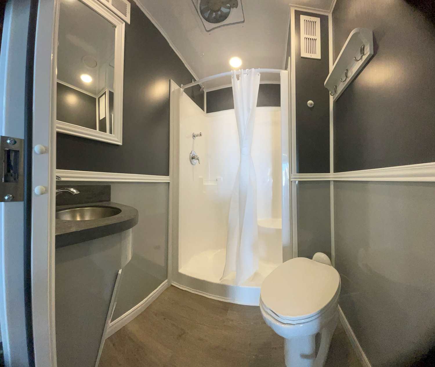 3-Stall Restroom & Shower Trailer - Luxury Event Trailers
